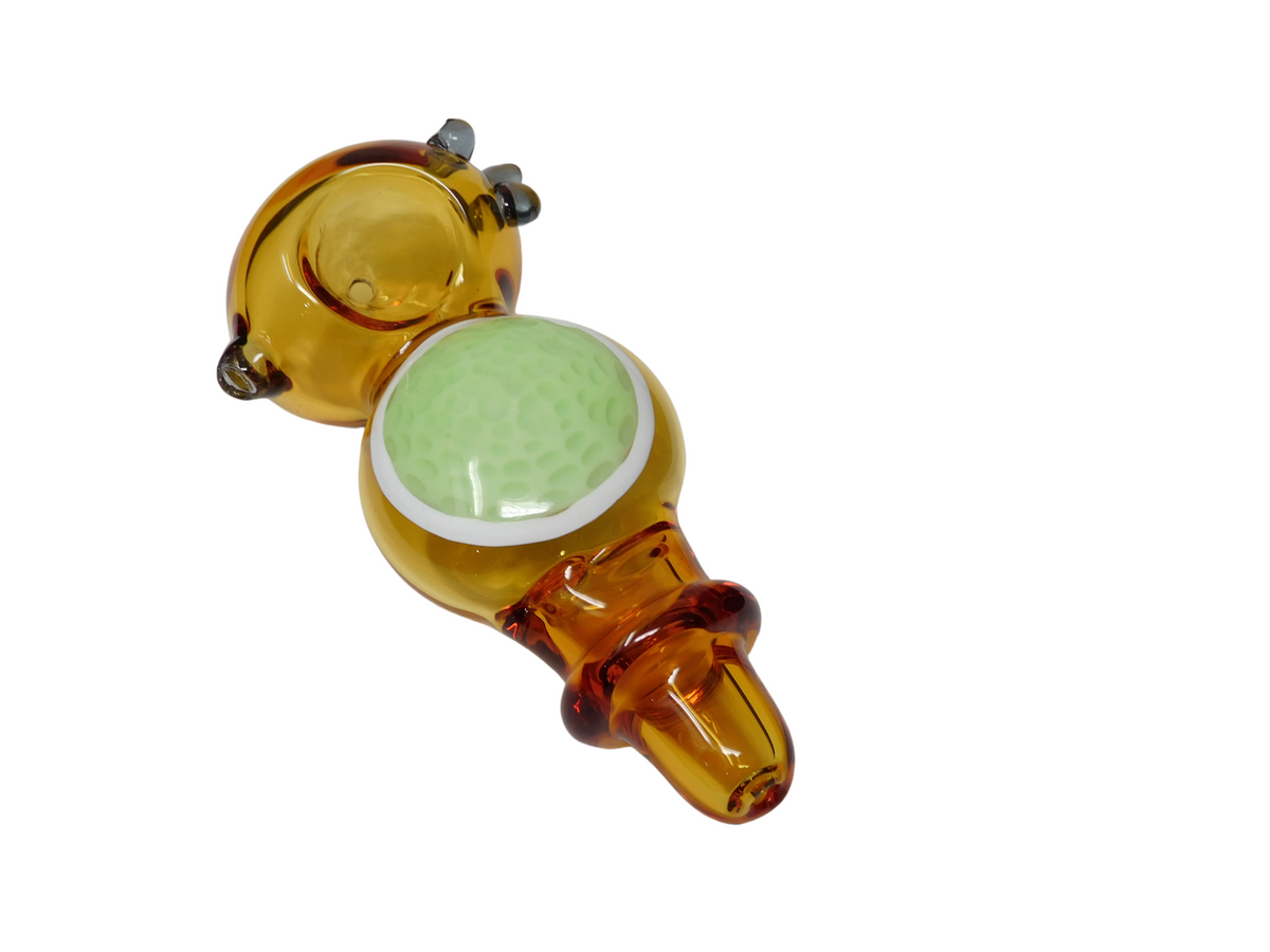 5 Inch Yellow with a Green Honeycomb Center Hand Pipe – Up-N-Smoke